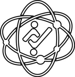 Technology atom commitment teamwork together Vector Image