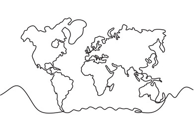 Pencil drawing world map Vector Images & Graphics for Commercial Use ...