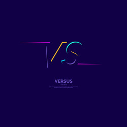 Bright poster symbols confrontation vs Royalty Free Vector