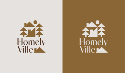 Home house real estate resident residence logo Vector Image
