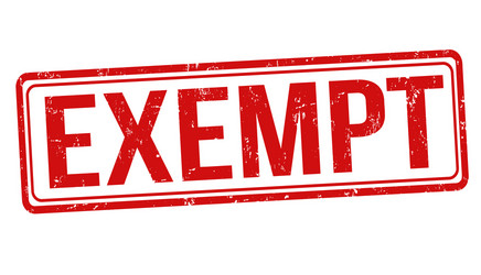 Exempt grunge rubber stamp Royalty Free Vector Image