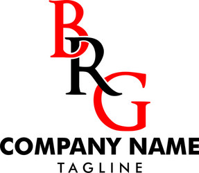 Initial letter brg logo template design Royalty Free Vector