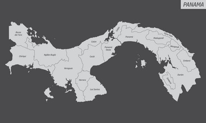 Panama provinces map Royalty Free Vector Image