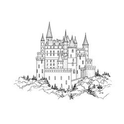 Castle Line Drawing Vector Images (over 1,800)
