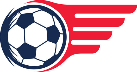 Soccer logo design creative football Royalty Free Vector