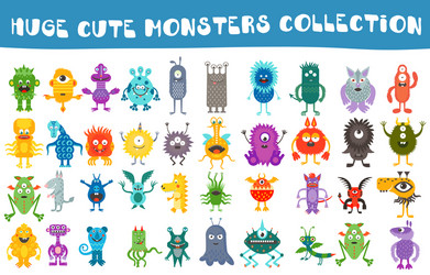 Cute Monster Vector Images (over 86,000)