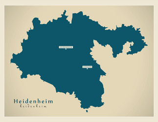 Heidenheim county map of baden wuerttemberg Vector Image