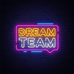 Dream team handwritten text Royalty Free Vector Image