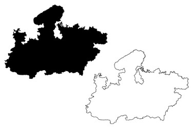 Madhya Pradesh Map Geography Vector Images (over 450)