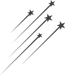 Black falling stars Royalty Free Vector Image - VectorStock