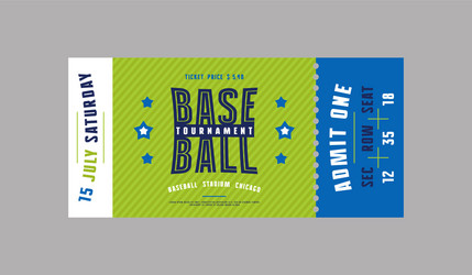 Baseball Ticket Template Vector Images (over 130)
