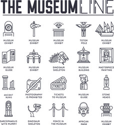 Museum logo and symbol Royalty Free Vector Image