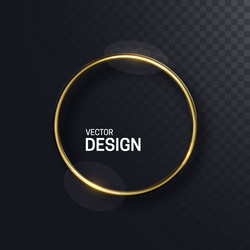Golden glowing circle isolated on transparent Vector Image