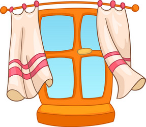 Cartoon home window Royalty Free Vector Image - VectorStock