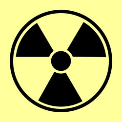 Radiation round sign grayscale version Royalty Free Vector