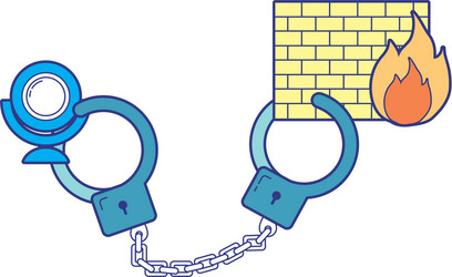 Security system cartoon Royalty Free Vector Image