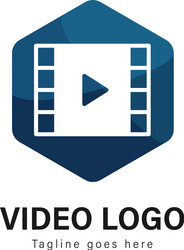 Video logo template design logo with modern Vector Image