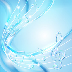 Blue Music Note Border