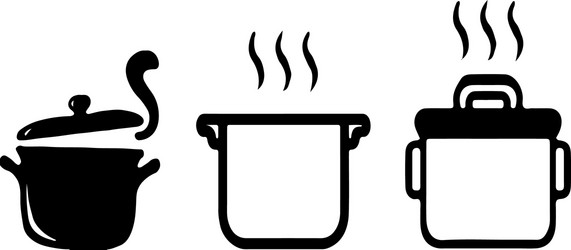 Hot pot icon isolated on white background Vector Image