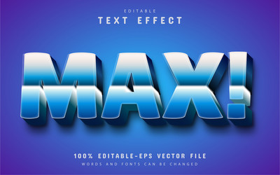 Max text effect editable Royalty Free Vector Image