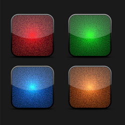Collection of glow icon templates Royalty Free Vector Image