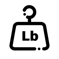 Pound weight icon or lb Royalty Free Vector Image