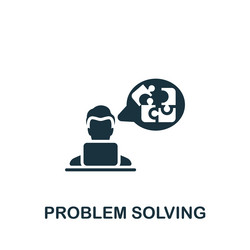 Problem solving icon monochrome simple element Vector Image