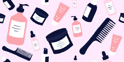 Self care pattern icons Royalty Free Vector Image