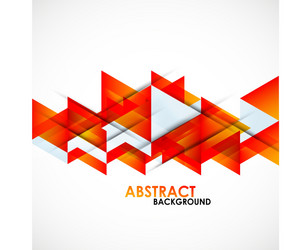 Abstract triangle shape with orange stripes Vector Image