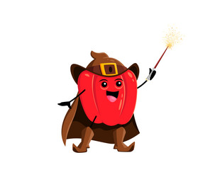 Cartoon halloween potato mage vegetable character Vector Image