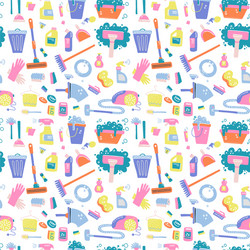 Cleaning icon seamless pattern Royalty Free Vector Image
