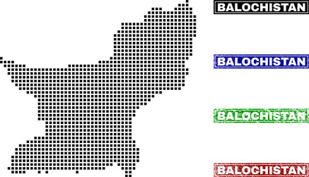 Balochistan province map of dots Royalty Free Vector Image