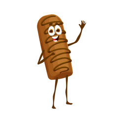 Cartoon Cookie Funny Character Dancing Pastry Vector Image