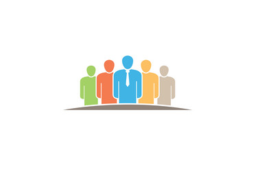 People job logo icon design Royalty Free Vector Image