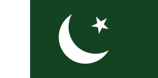 Pakistan flag national half moon symbol Royalty Free Vector