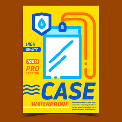 Waterproof creative advertising posters set Vector Image