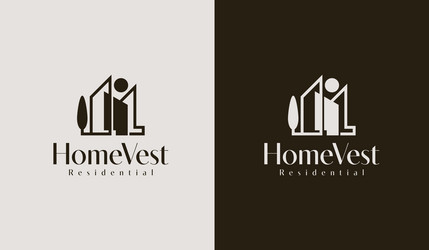 Home house real estate resident residence logo Vector Image
