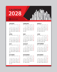 2028 Calendar Simple Vector Images (over 170)
