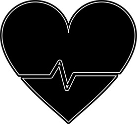 Heartbeat medical symbol Royalty Free Vector Image