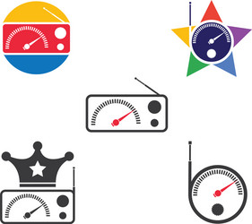 On air radio broadcast logo icon Royalty Free Vector Image
