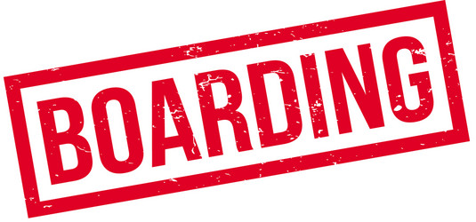 Boarding rubber stamp Royalty Free Vector Image