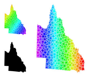 Triangle filled spectrum map of australian Vector Image