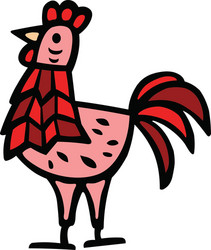 Chicken and fish farm logo design Royalty Free Vector Image