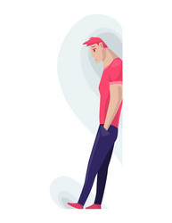 Depressed people depression sad man lying Vector Image