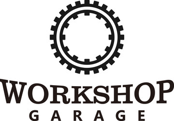 Garage logo gear element automotive Royalty Free Vector