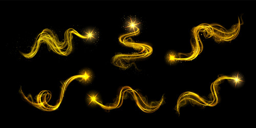 Magic gold glitter dust with star sparkle Vector Image