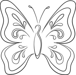 Butterfly Contour Drawing Vector Images (over 4,800)