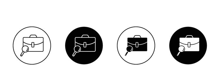 Job portal icon set employment hiring Royalty Free Vector