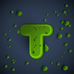 Letter t vocabulary trapezoid shape Royalty Free Vector