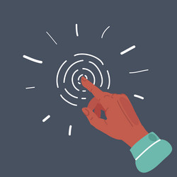 Hand Pushing Down Vector Images (over 1,200)